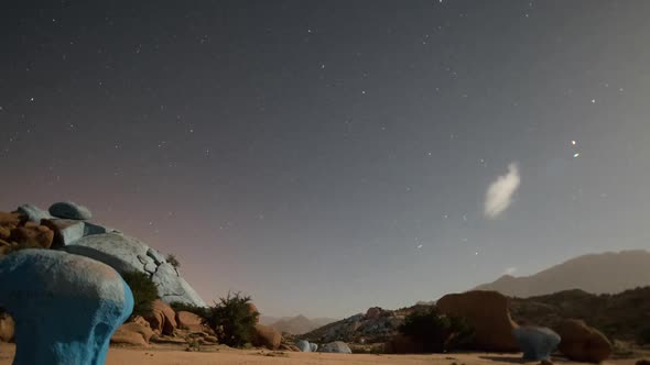 Atlas mountains stars starlapse night sky astronomy, Stock Footage