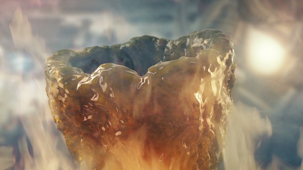 Alien Egg Sack In Fire And Smoke, Stock Footage | VideoHive