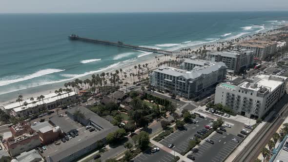 Oceanside California Panoramic Footage Beach View, Stock Footage ...