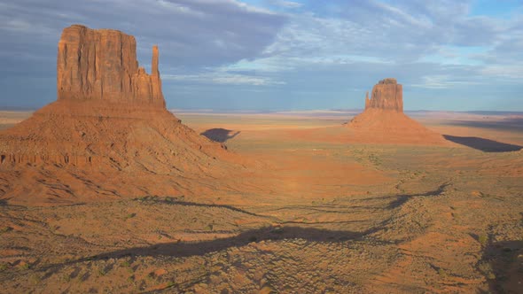 Aerial view of Monument Valley and its cliffs, Stock Footage | VideoHive