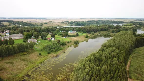 Bystraya River And Gory Village 03, Stock Footage | VideoHive