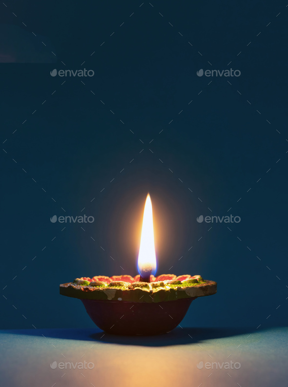 Diwali, Deepavali. Hindu Festival of lights celebration, India. Diya ...