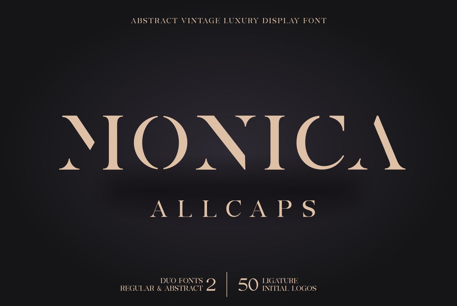 Monica Allcaps, Fonts | GraphicRiver