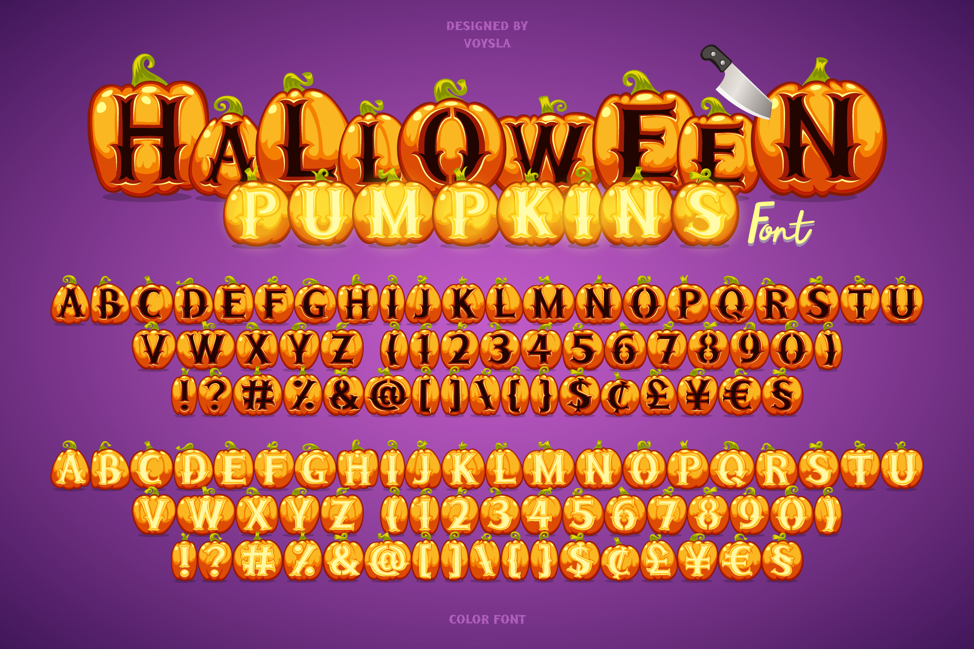 Halloween Pumpkins, Fonts | GraphicRiver