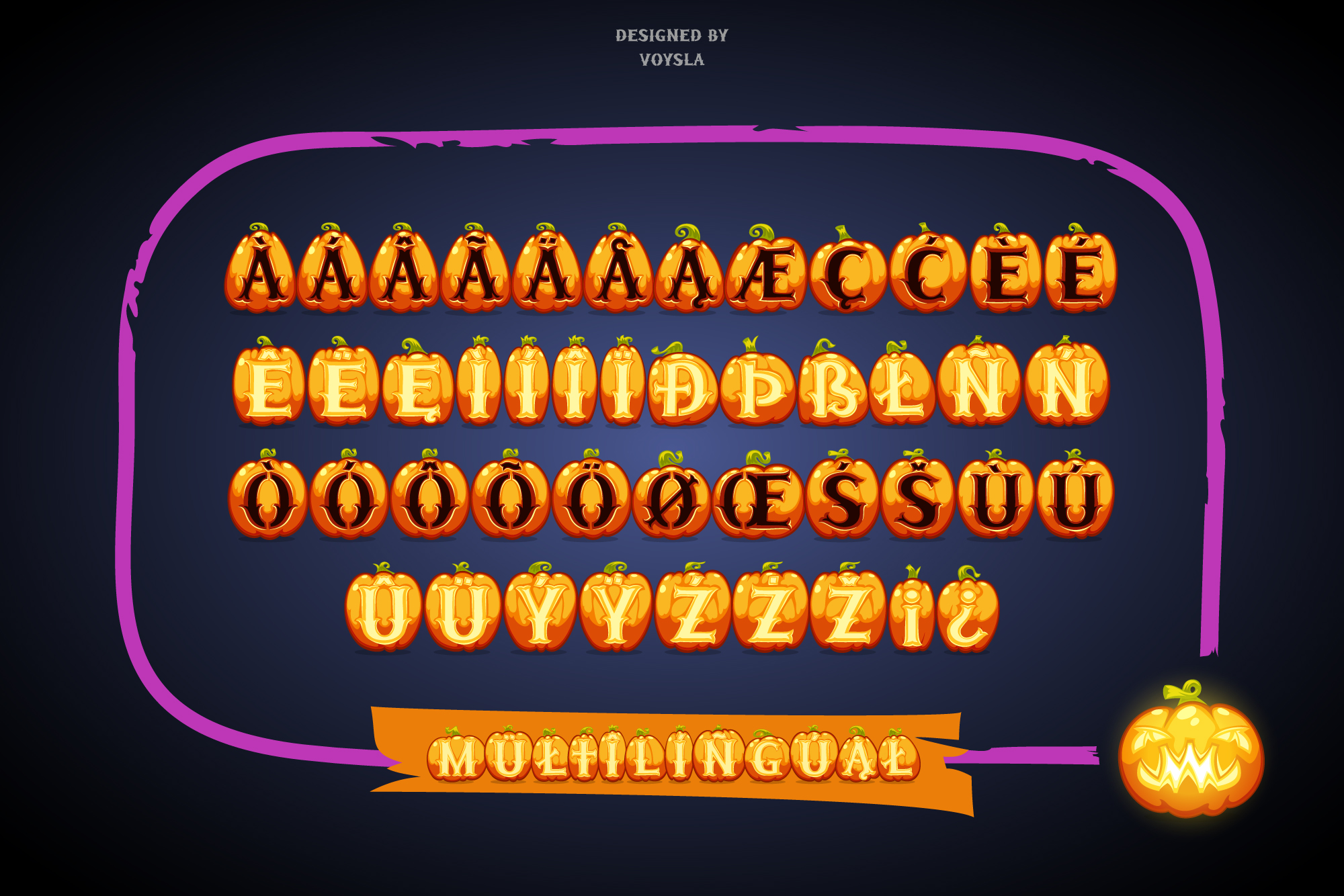 Halloween Pumpkins, Fonts | GraphicRiver