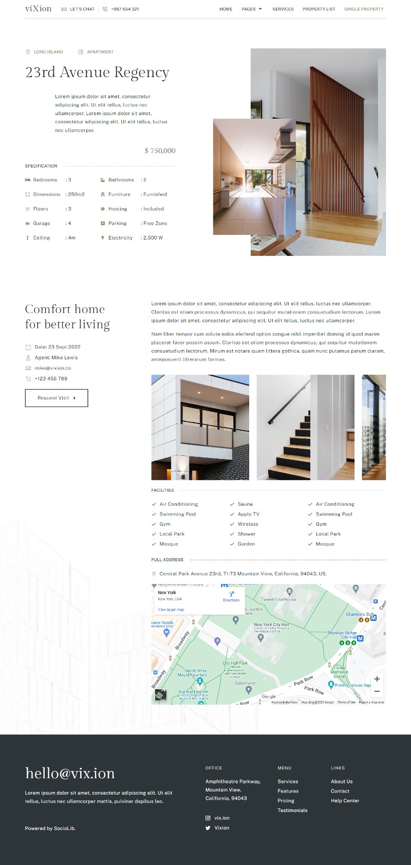 Vixion - Real Estate & Property Showcase Elementor Template Kit by sociolib