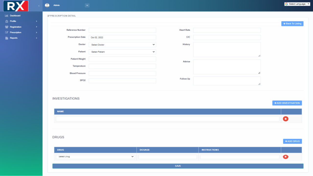 Prescription Management System by muhammad_idrees | CodeCanyon