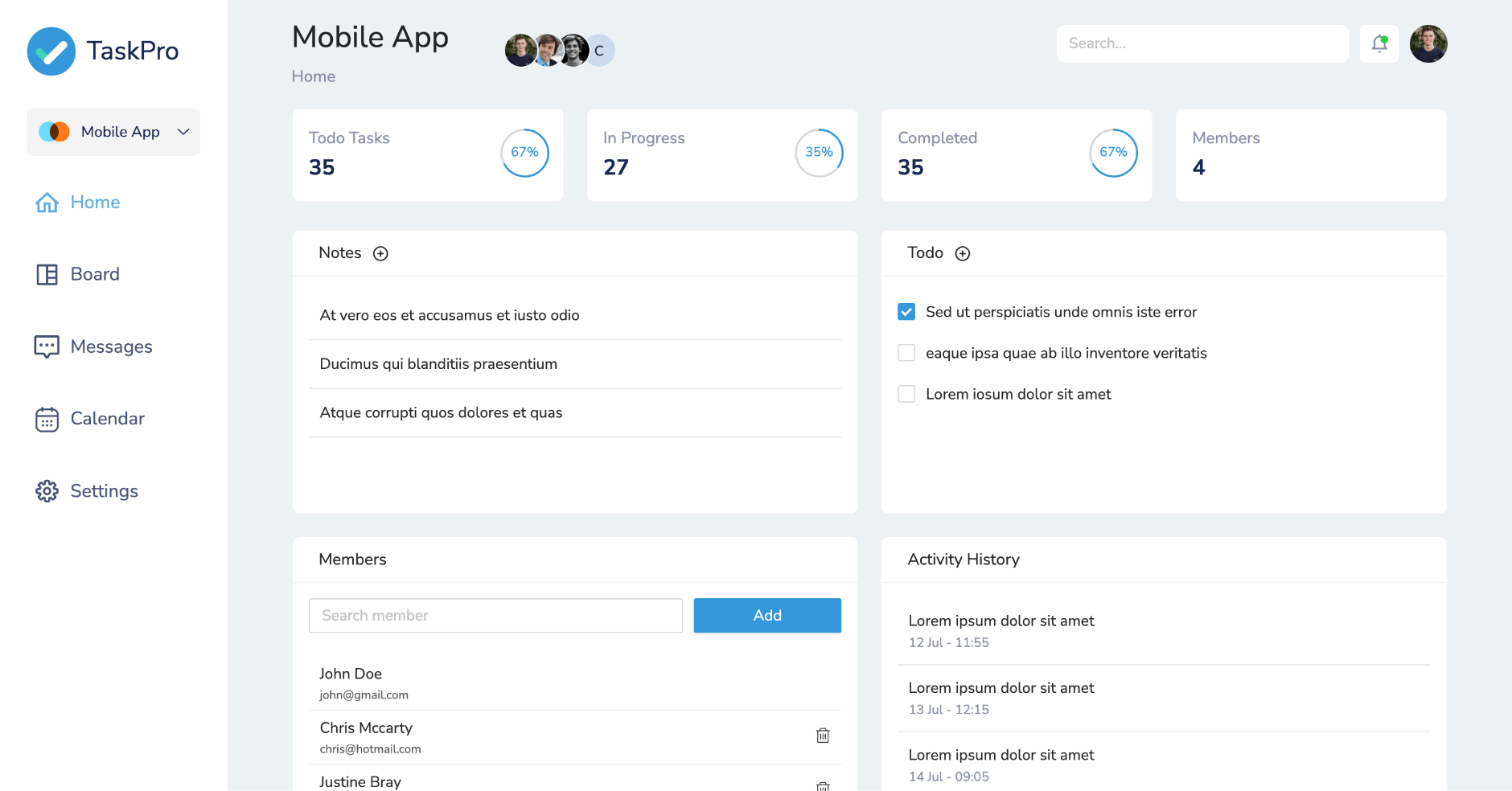 TaskPro | Mobile & Web Task Management App by Code-UI | CodeCanyon