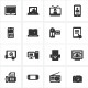 Black Electronics Icons, Icons | GraphicRiver