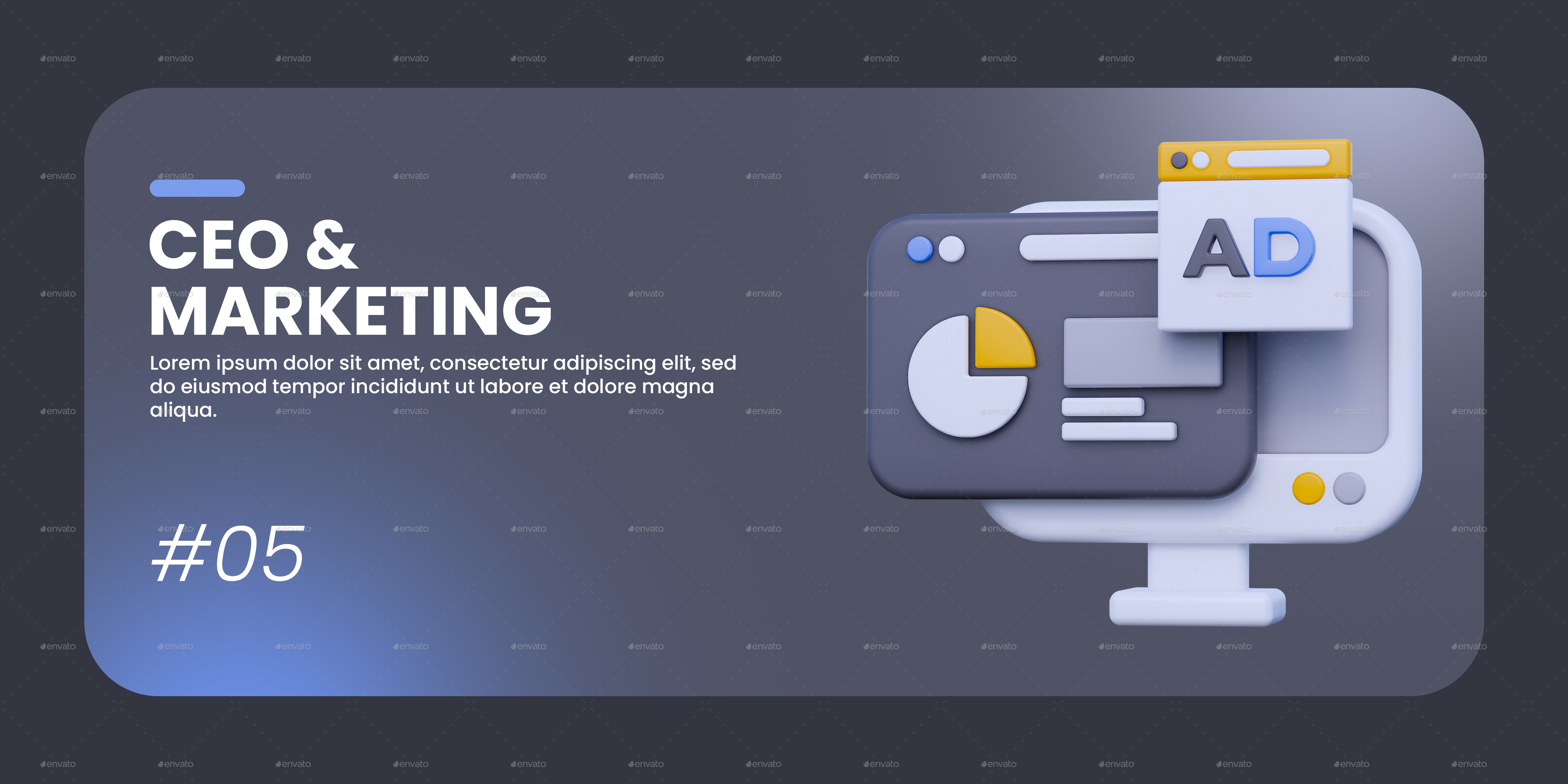 3d CEO & Digital Marketing Icon Pack, Graphics | GraphicRiver