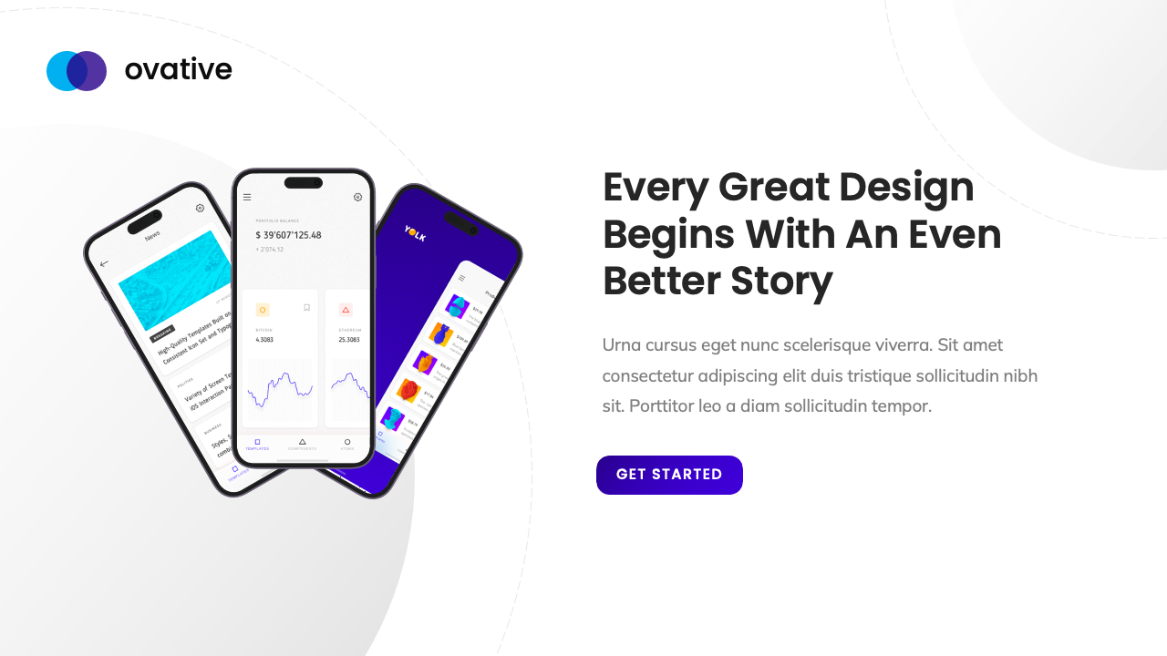 Ovative - Mobile Apps & SAAS Google Slides Template, Presentation Templates
