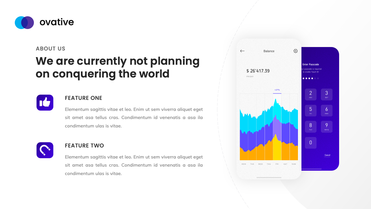 Ovative - Mobile Apps & SAAS Google Slides Template, Presentation Templates