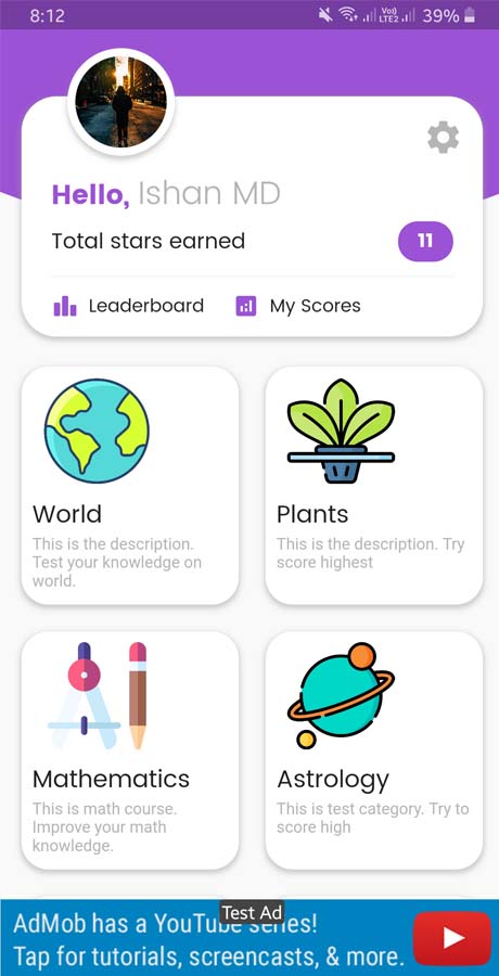 Flutter Quiz App for Android and IOS with AdMob by Aim_Tech | CodeCanyon