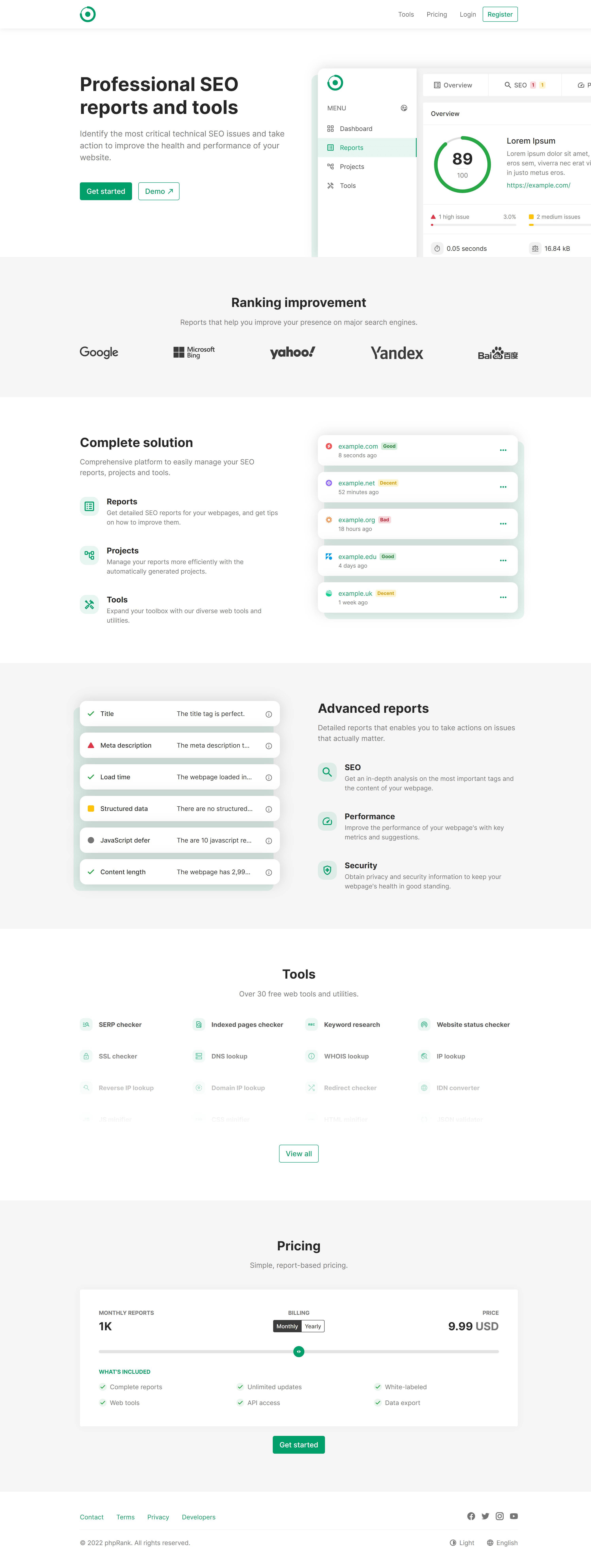 phpRank - SEO Reports & Tools Platform (SaaS) by lunatio | CodeCanyon