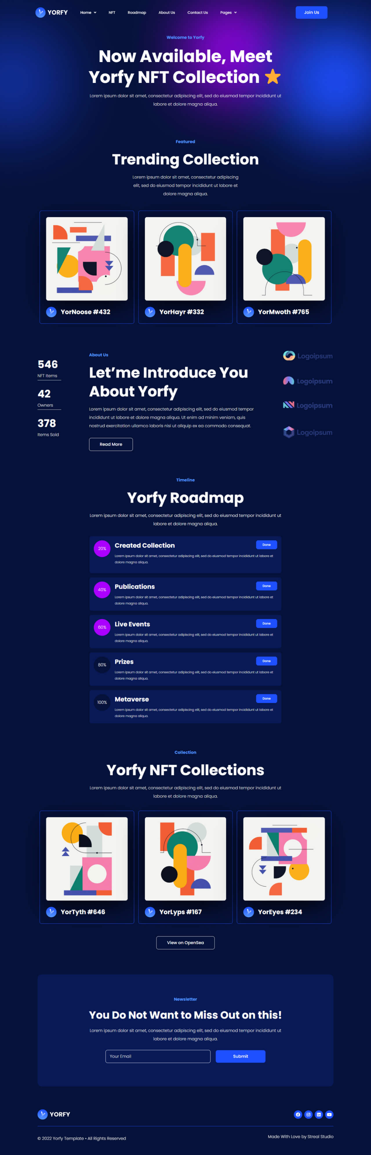 Yorfy - NFT Project Elementor Template Kit by mockulab | ThemeForest