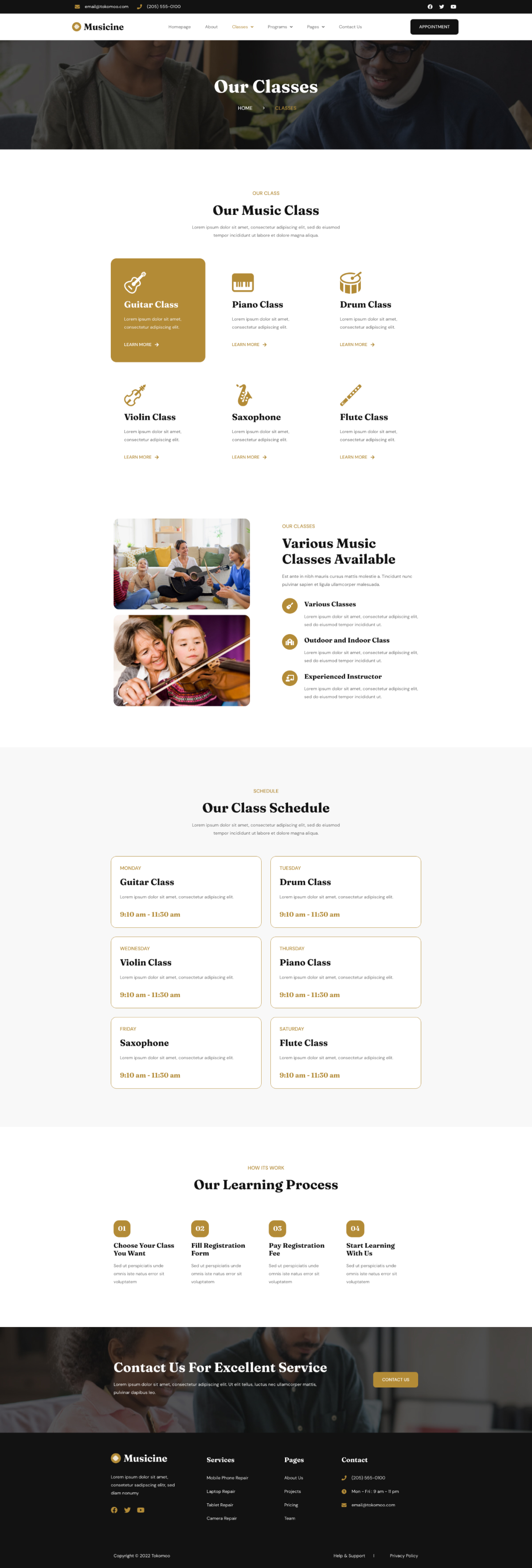 Musicine - Music School Elementor Template Kit by tokomoo | ThemeForest