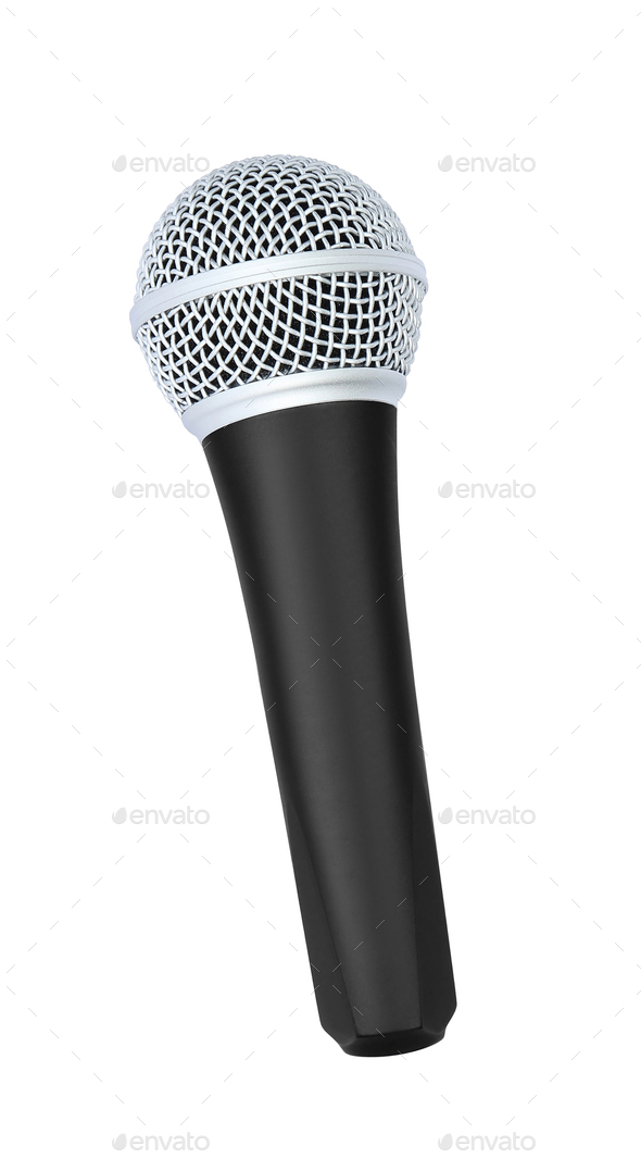 microphone isolated on white background Stock Photo by photobalance