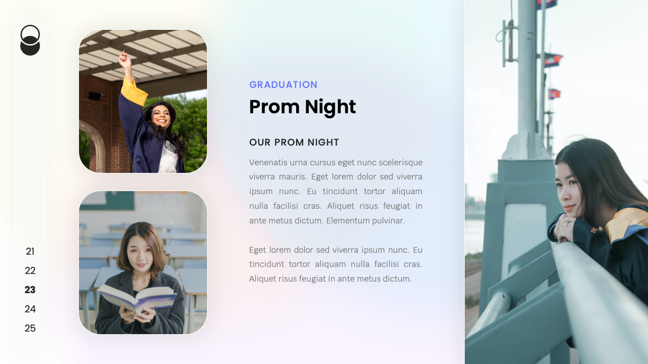 School Yearbook Gradient Google Slides Template, Presentation Templates