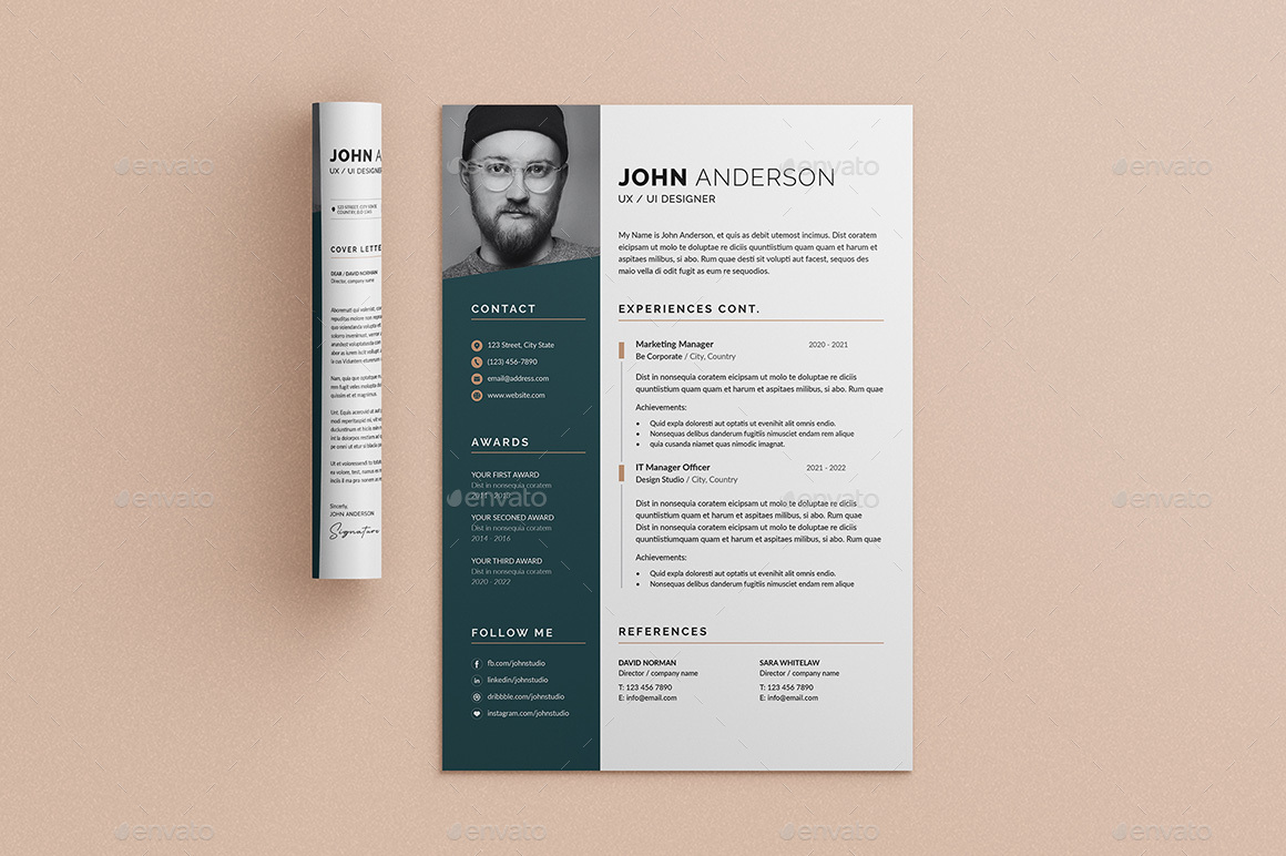 CV Template, Print Templates | GraphicRiver