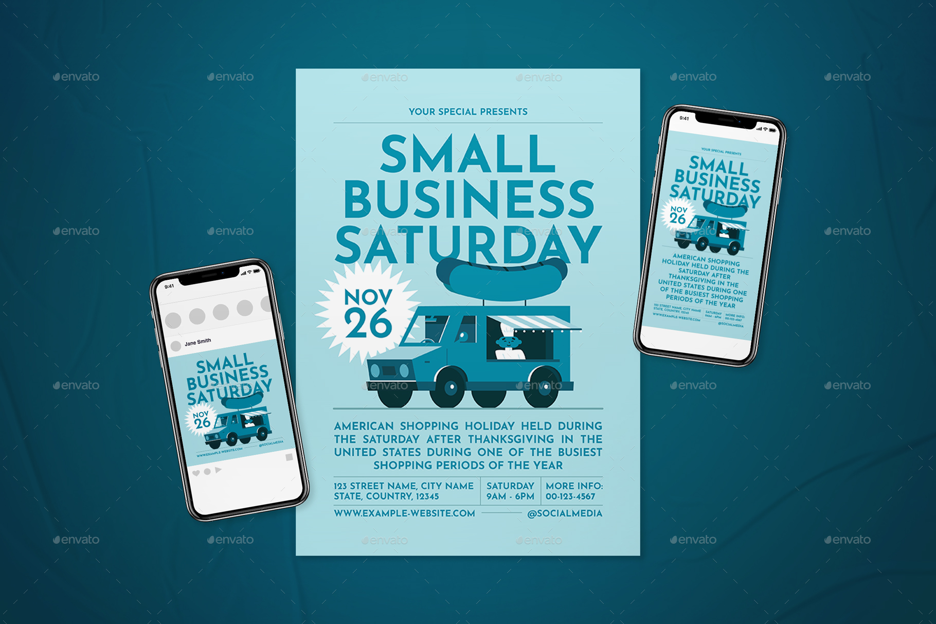 Small Business Saturday Flyer Set, Print Templates | GraphicRiver
