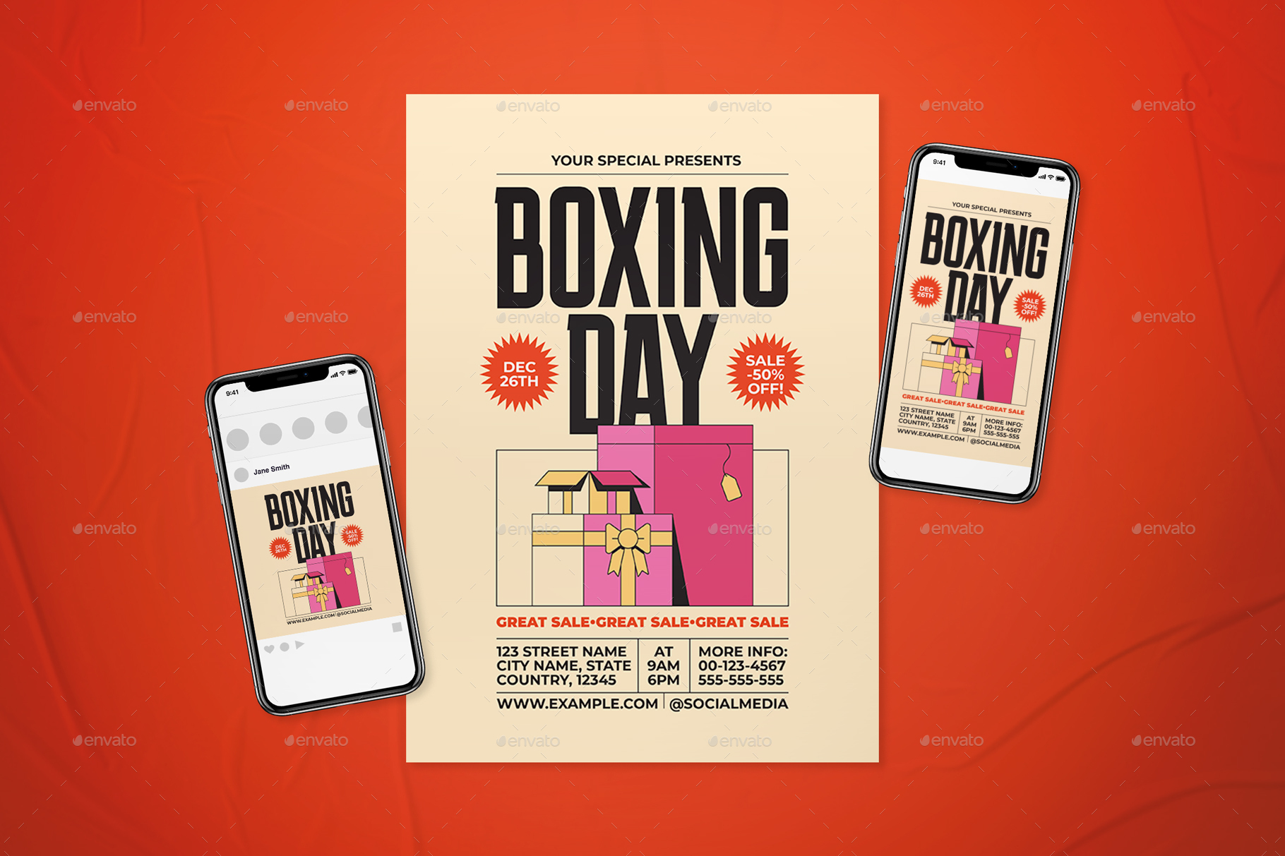 Boxing Day Flyer Set by dannyaldana | GraphicRiver