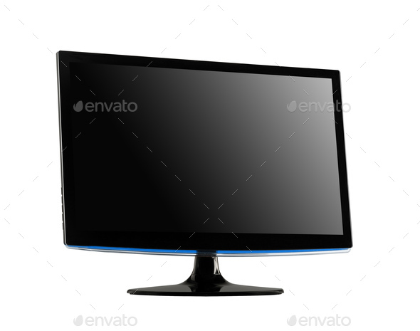 Professional widescreen computer monitor Stock Photo by ozaiachin ...