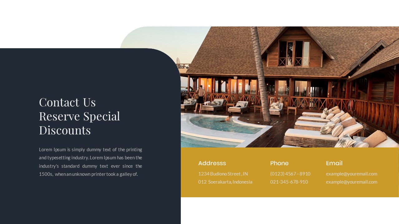 Marigold – Hotel & Resort PowerPoint Template, Presentation Templates