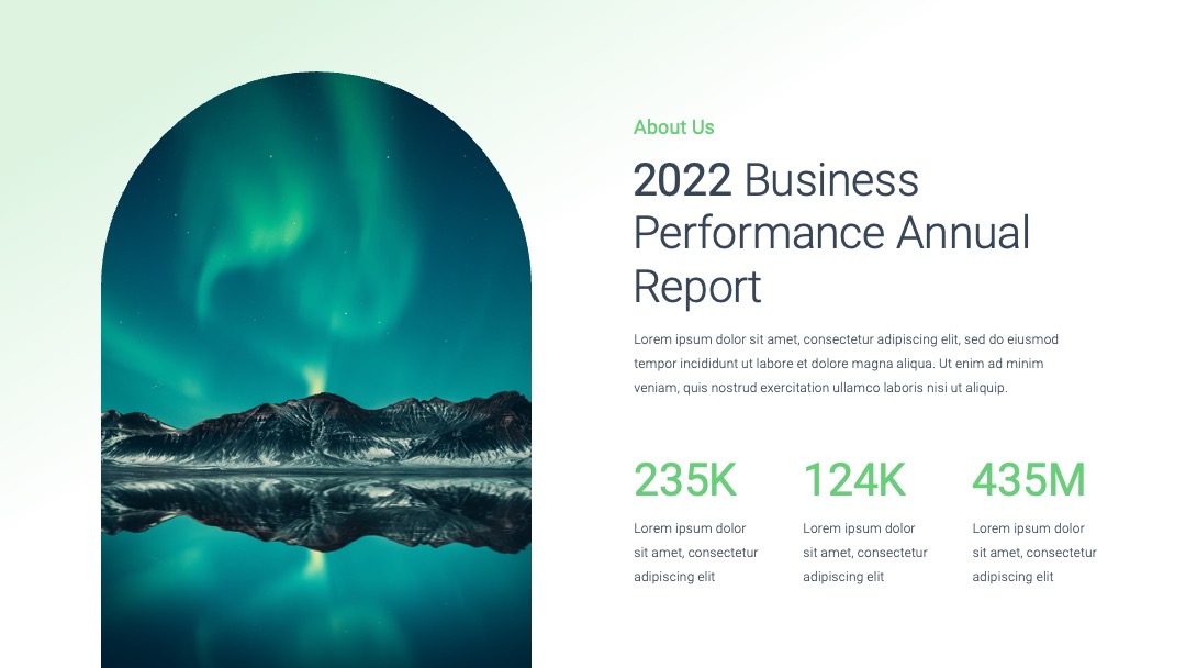 2022 Annual Report PowerPoint Presentation Template, Presentation Templates