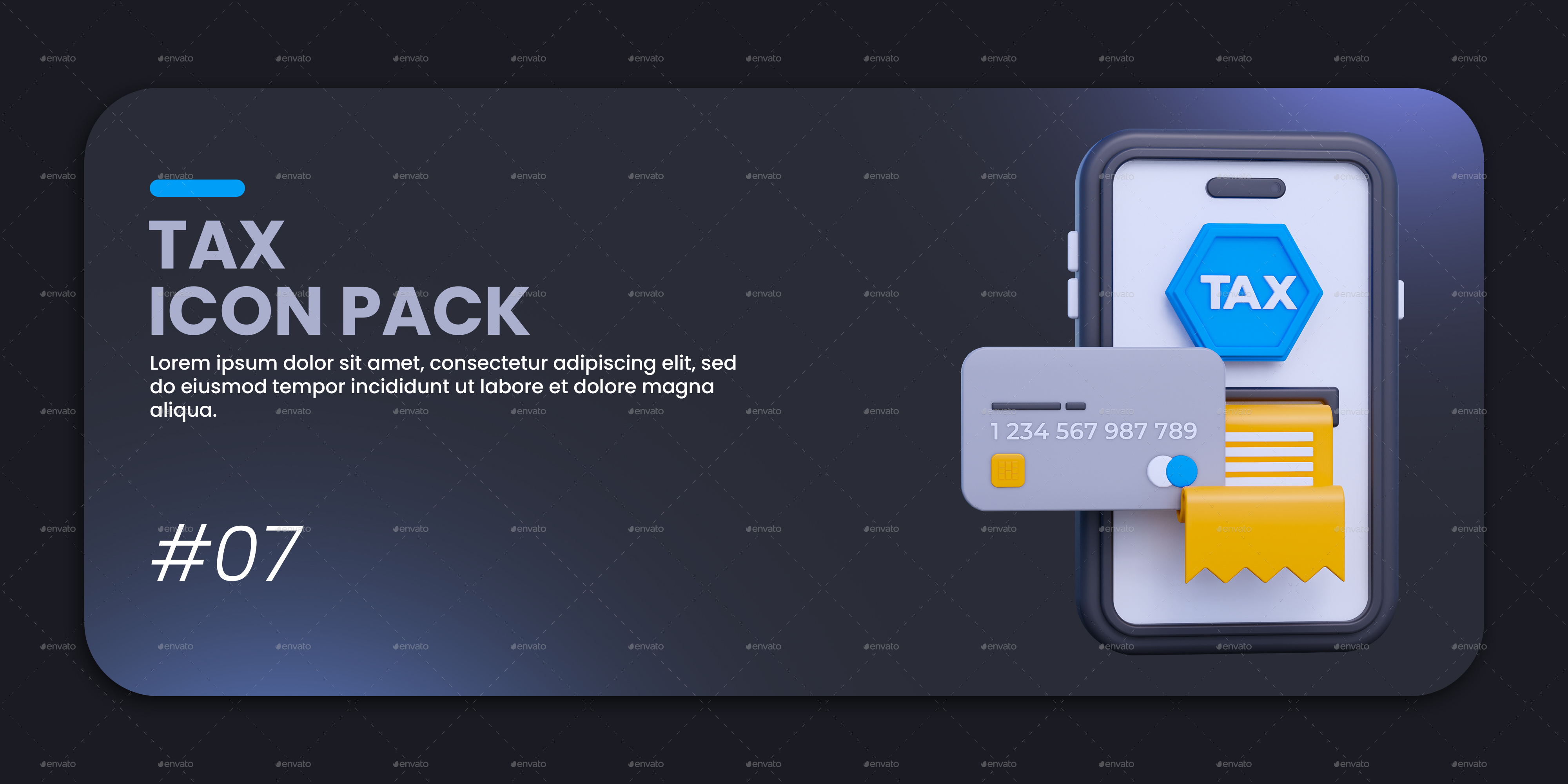 3d Tax Icon Pack, Graphics | GraphicRiver