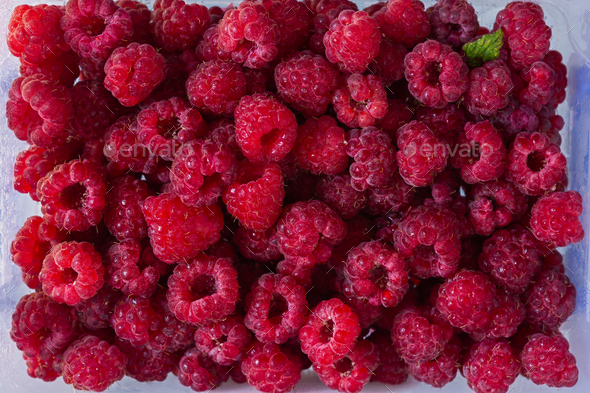 Raspberry macro background. The texture of the food. Stock Photo by ...