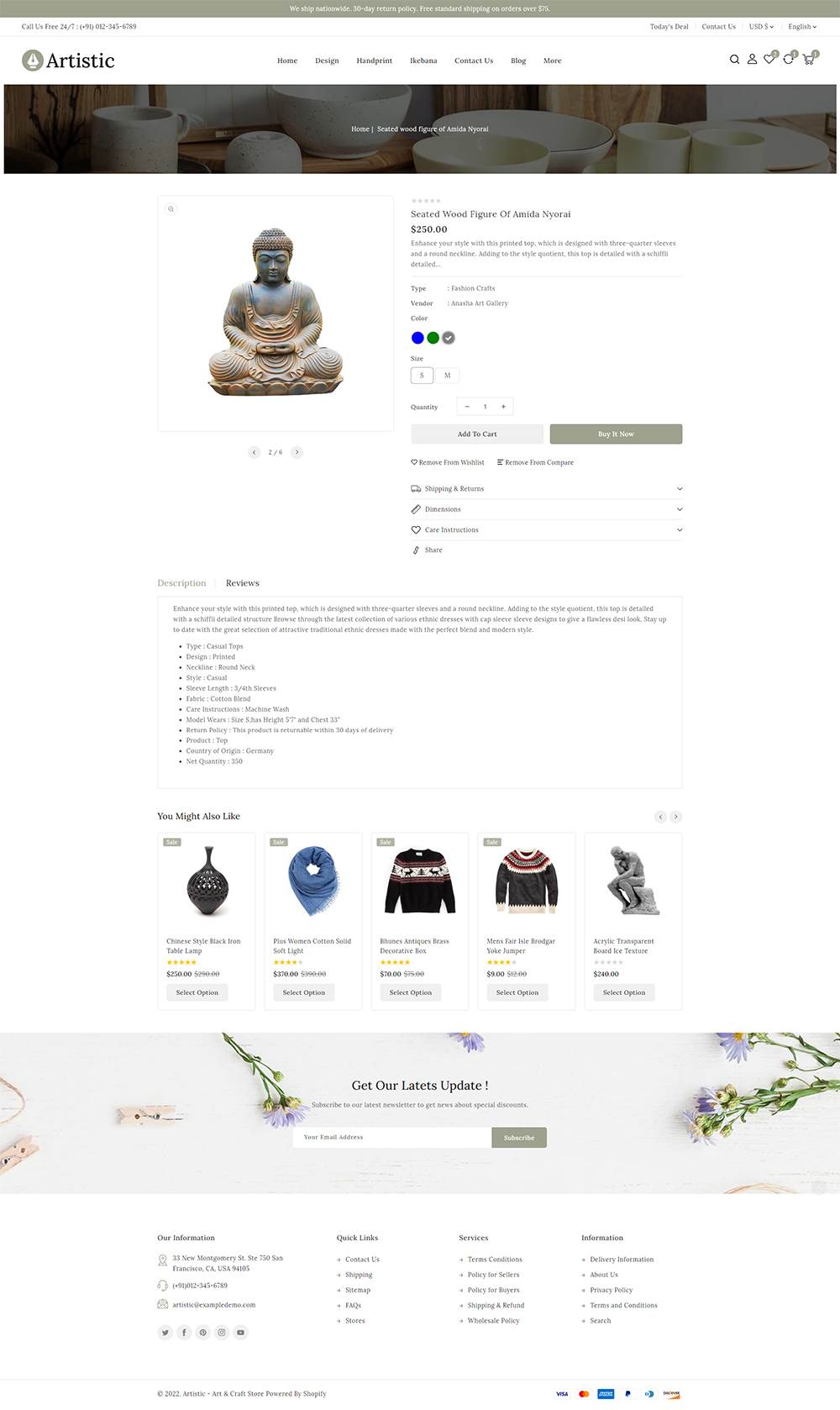 Artistic - Art & Craft Store Shopify Responsive Theme by codezeel ...