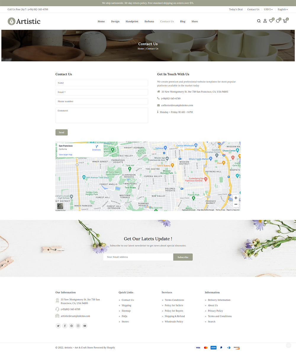 Artistic - Art & Craft Store Shopify Responsive Theme by codezeel ...