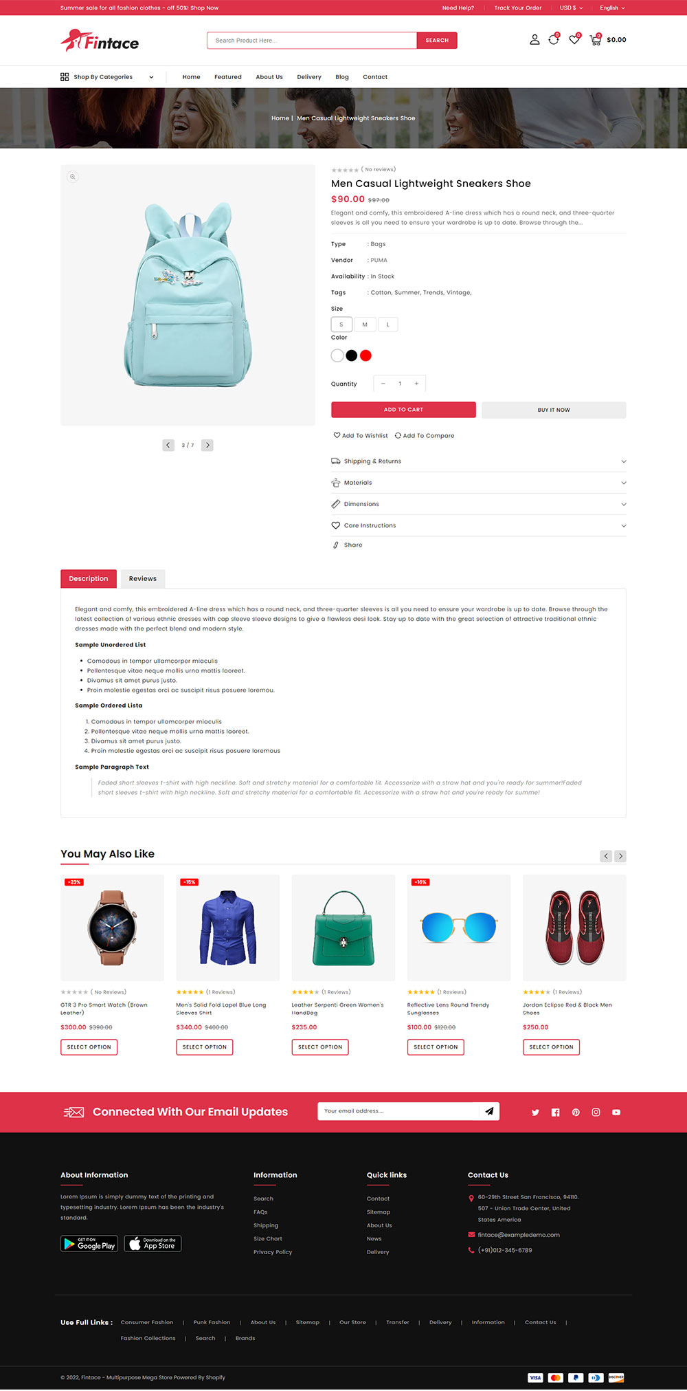 Fintace - Multipurpose Fashion Store Shopify 2.0 Responsive Theme by codezeel