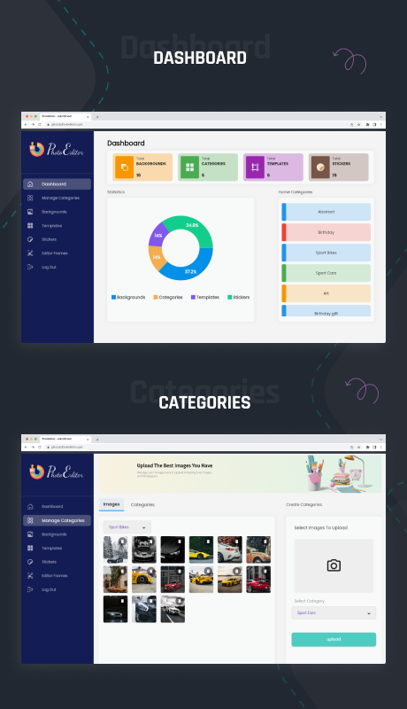 Photo Editor | Text on Photo Flutter App + Flutter Web Admin Panel by dotcoder21