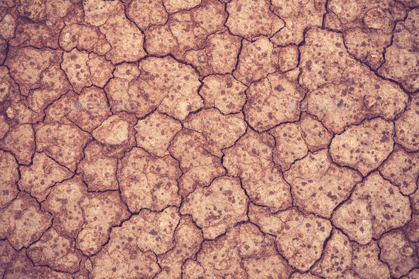 Cracked Ground, Earthquake Background, Texture.Vintage Color Stock ...