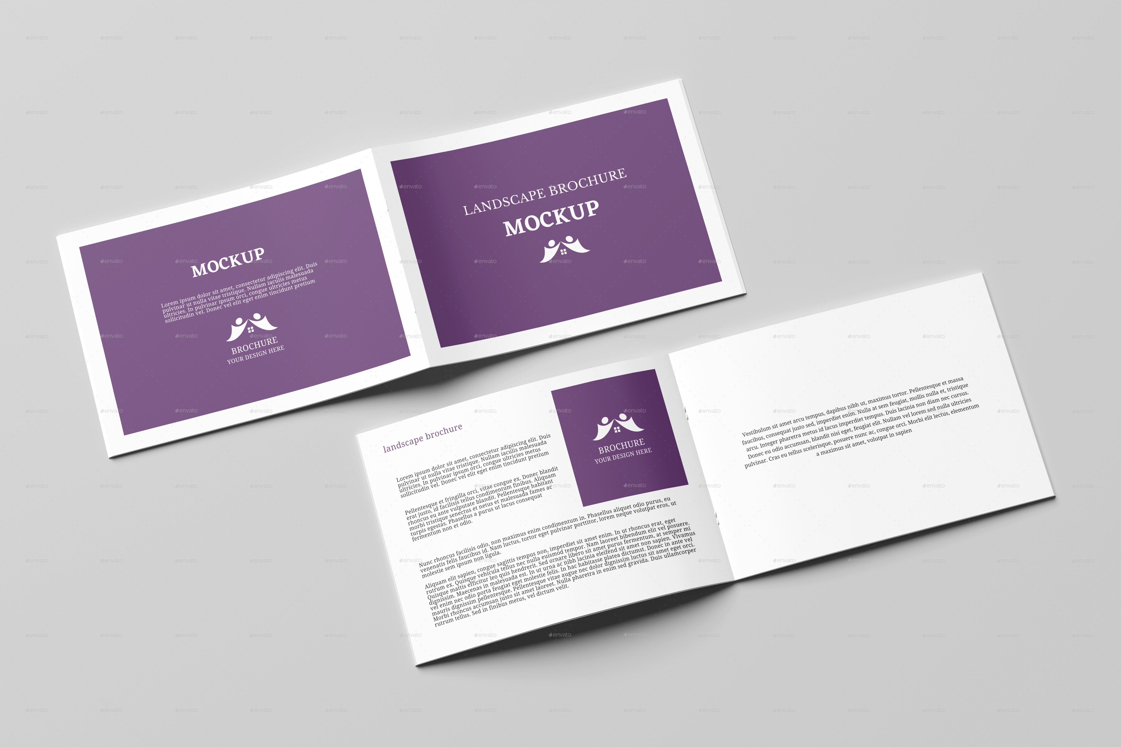 A4 Landscape Brochure Mockup, Graphics | GraphicRiver