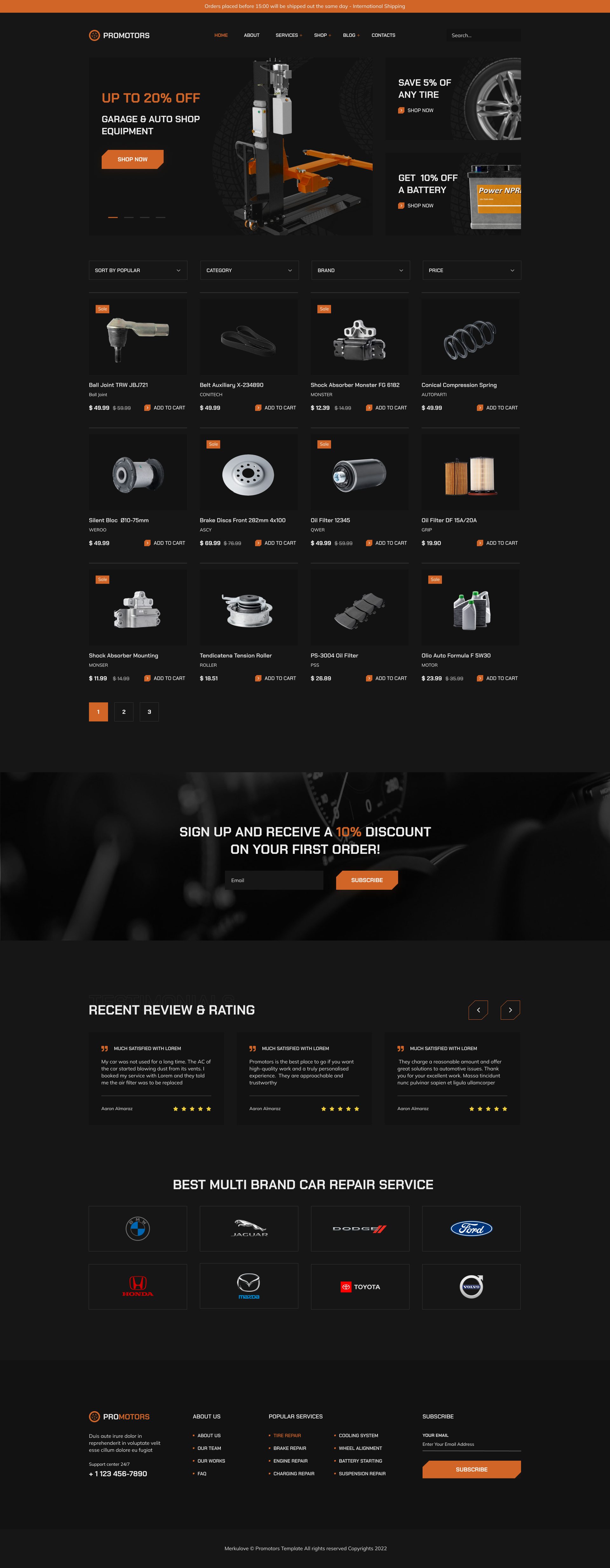 ProMotors – Car Service and Detailing Template for XD by merkulove