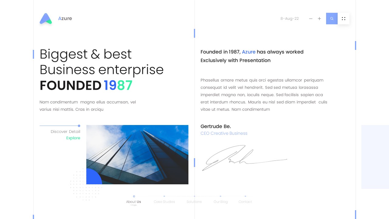 Azure - Business Google Slides Template, Presentation Templates ...
