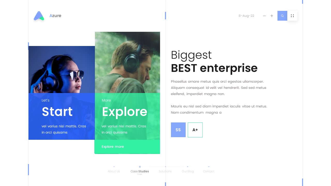 Azure - Business Google Slides Template, Presentation Templates ...