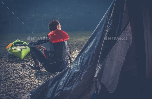 Outdoor Sportsman Camping Stock Photo by duallogic | PhotoDune