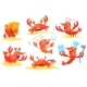 Cartoon Cute Crustaceans, Vectors | GraphicRiver