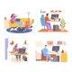 Remote Work Problems, Vectors | GraphicRiver