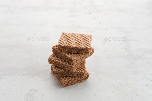 Square wafer biscuits Stock Photo by tyasindayanti | PhotoDune