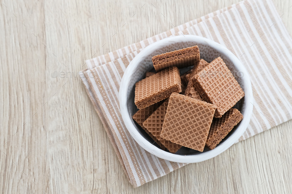 Square wafer biscuits Stock Photo by tyasindayanti | PhotoDune