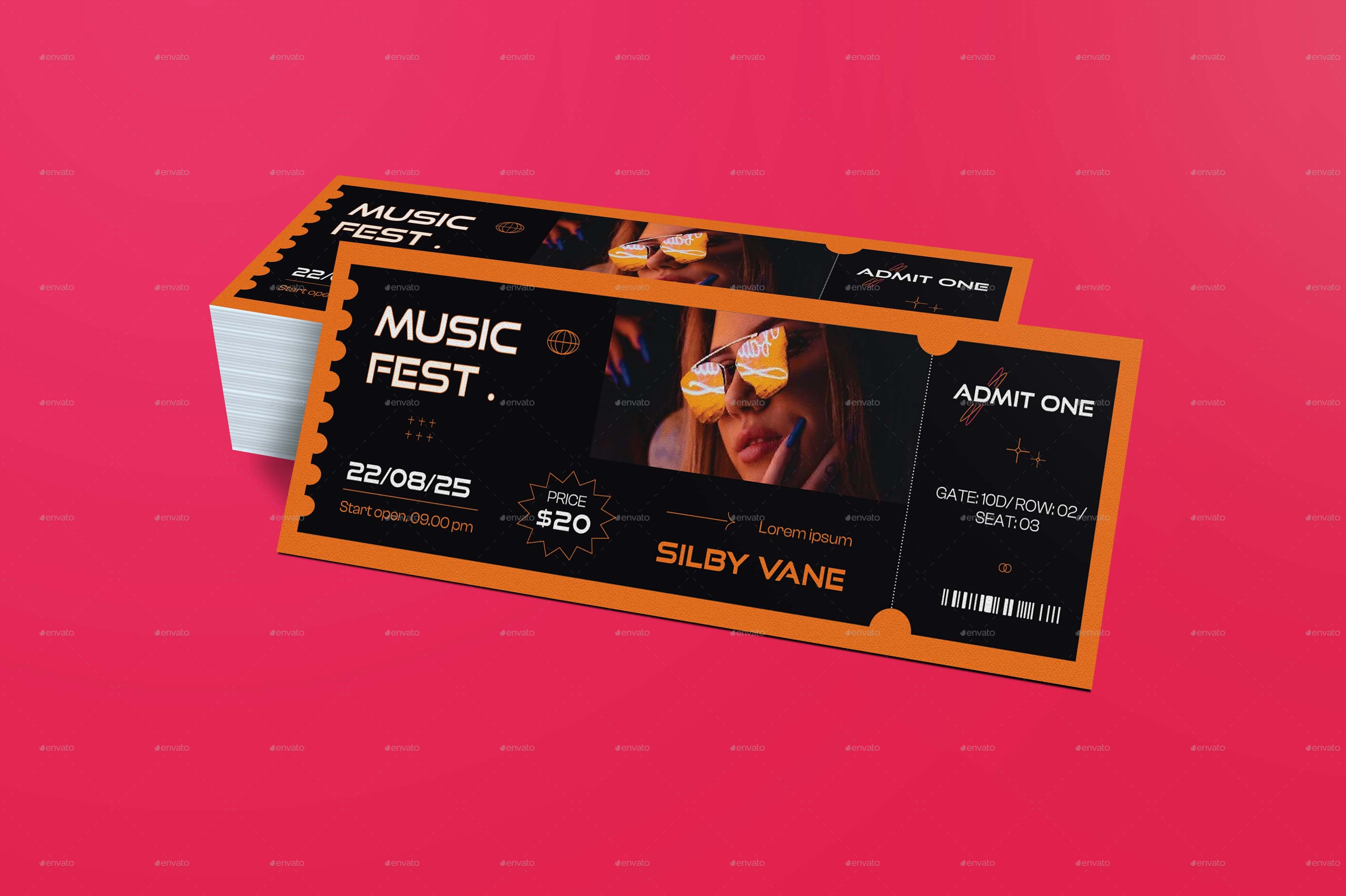 Modern Ticket Music, Print Templates | GraphicRiver