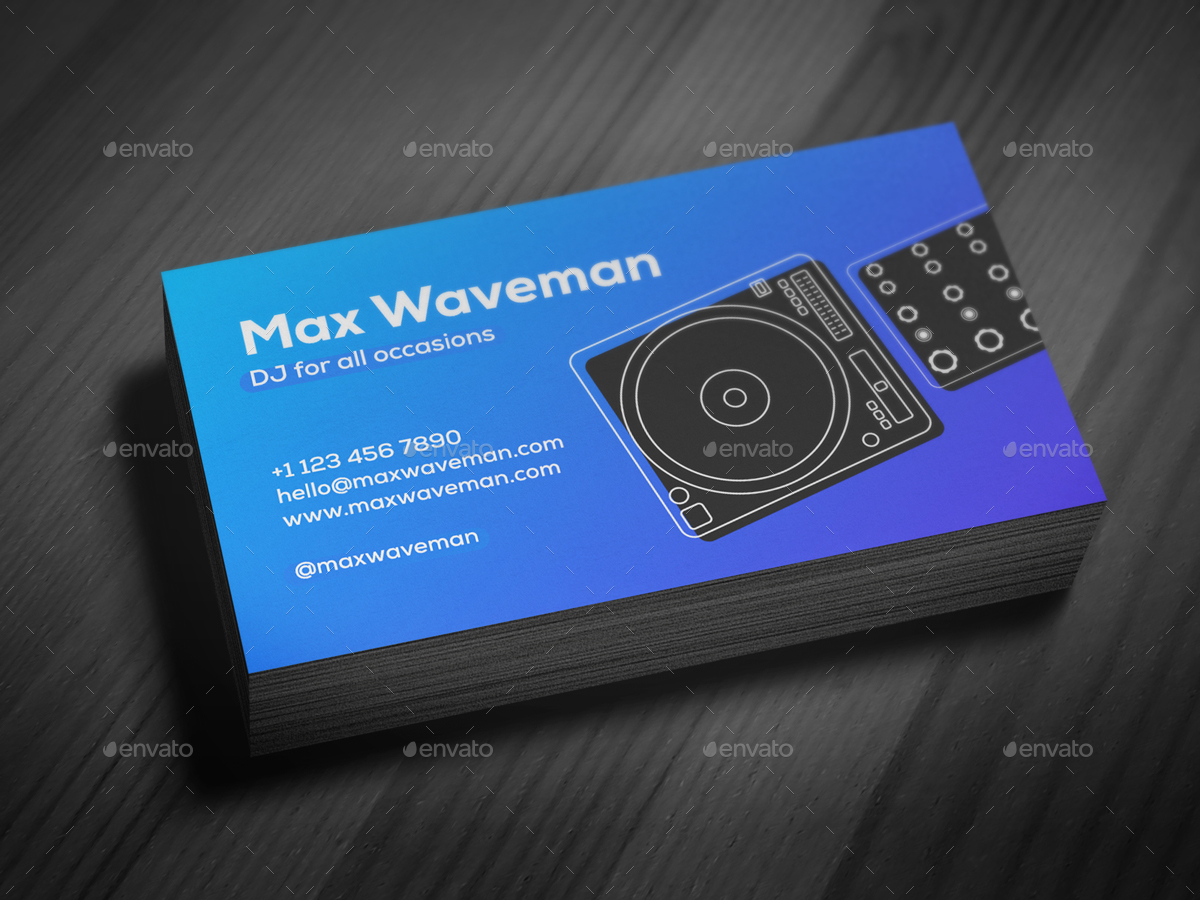 Event and Nightclub DJ Business Card Template, Print Templates ...