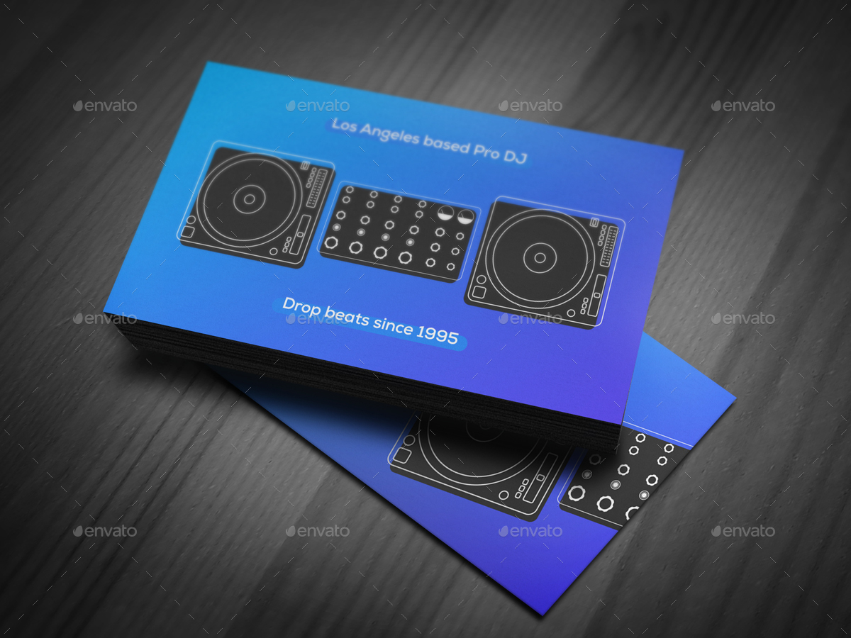 Event and Nightclub DJ Business Card Template, Print Templates ...