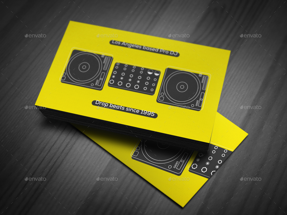 Event and Nightclub DJ Business Card Template, Print Templates ...