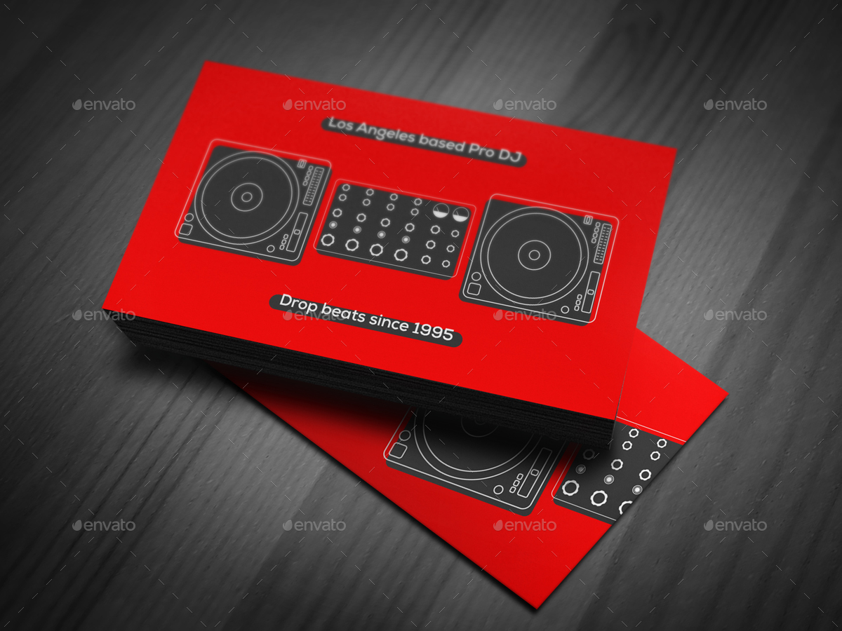 Event and Nightclub DJ Business Card Template, Print Templates ...