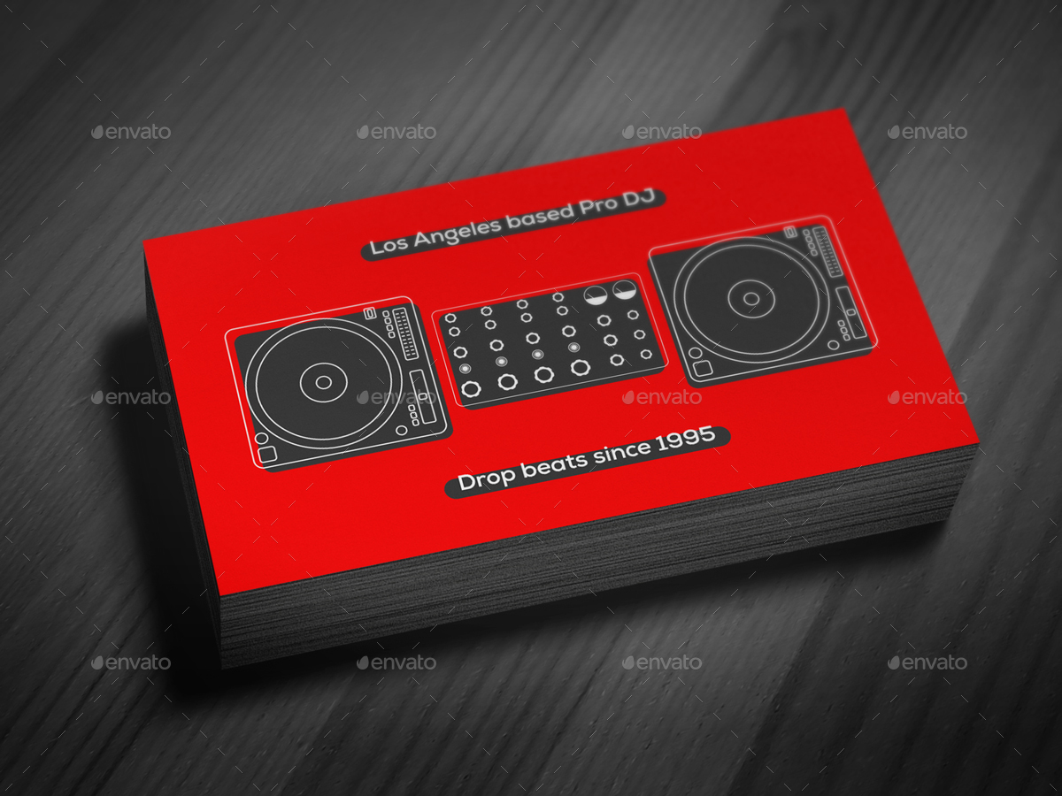 Event and Nightclub DJ Business Card Template, Print Templates ...